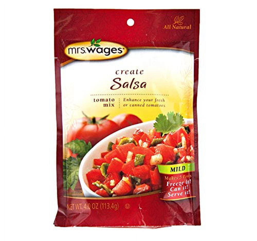 Mrs. Wages Create Your Own Salsa Mix in 4 oz. Packets (Mild Tomato Mix ...