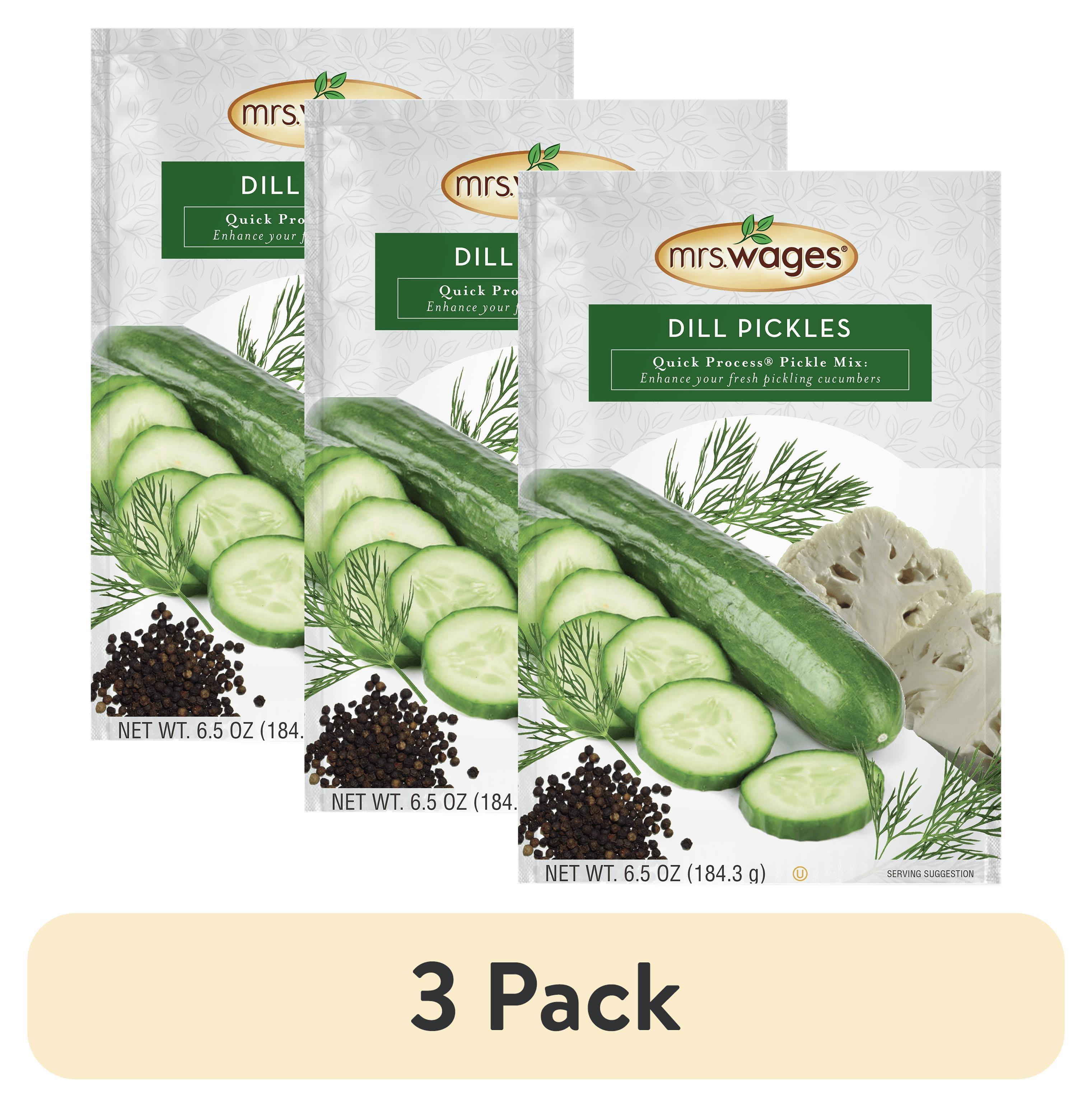 (3 pack) Mrs. Wages Dill Pickles Quick Process Sliced Pickle Mix, 6.5 ...