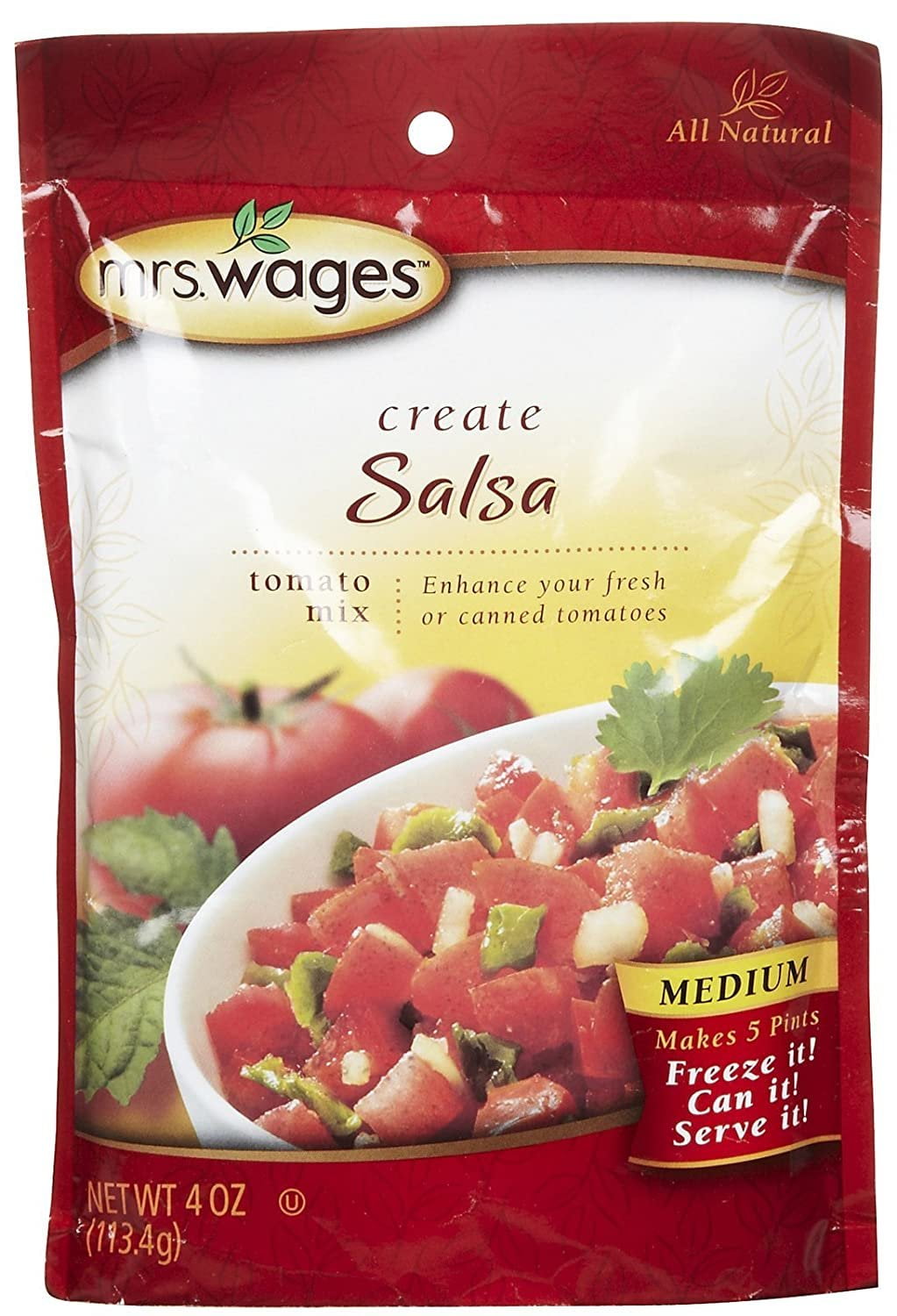 Mrs. Wages Medium Salsa Mix Spice Packet, 4.0 oz. Pack of 1 - Walmart.com