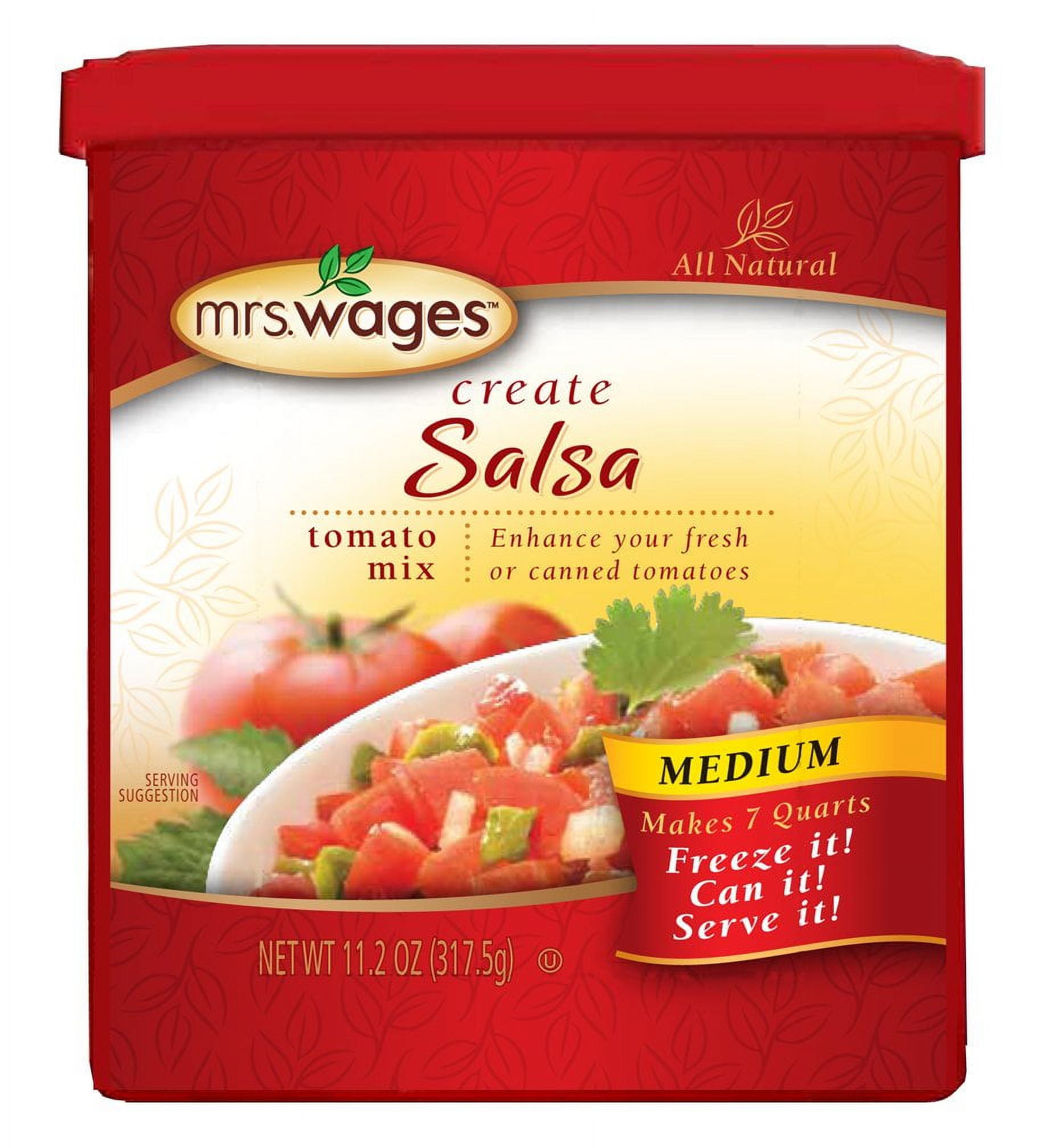 Mrs. Wages Medium Salsa Tomato Mix, 11.2 Ounce, 5 Calories Per Serving - Walmart.com