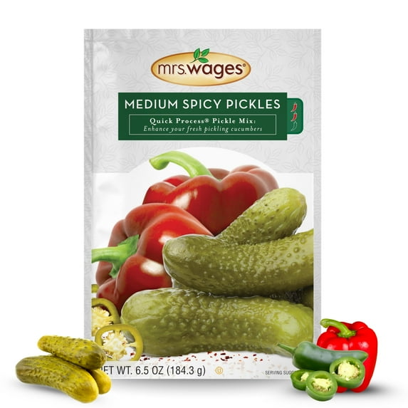 Mrs. Wages Medium Spicy BCF26 Pickles Quick Process Mix, Quick and Easy ...