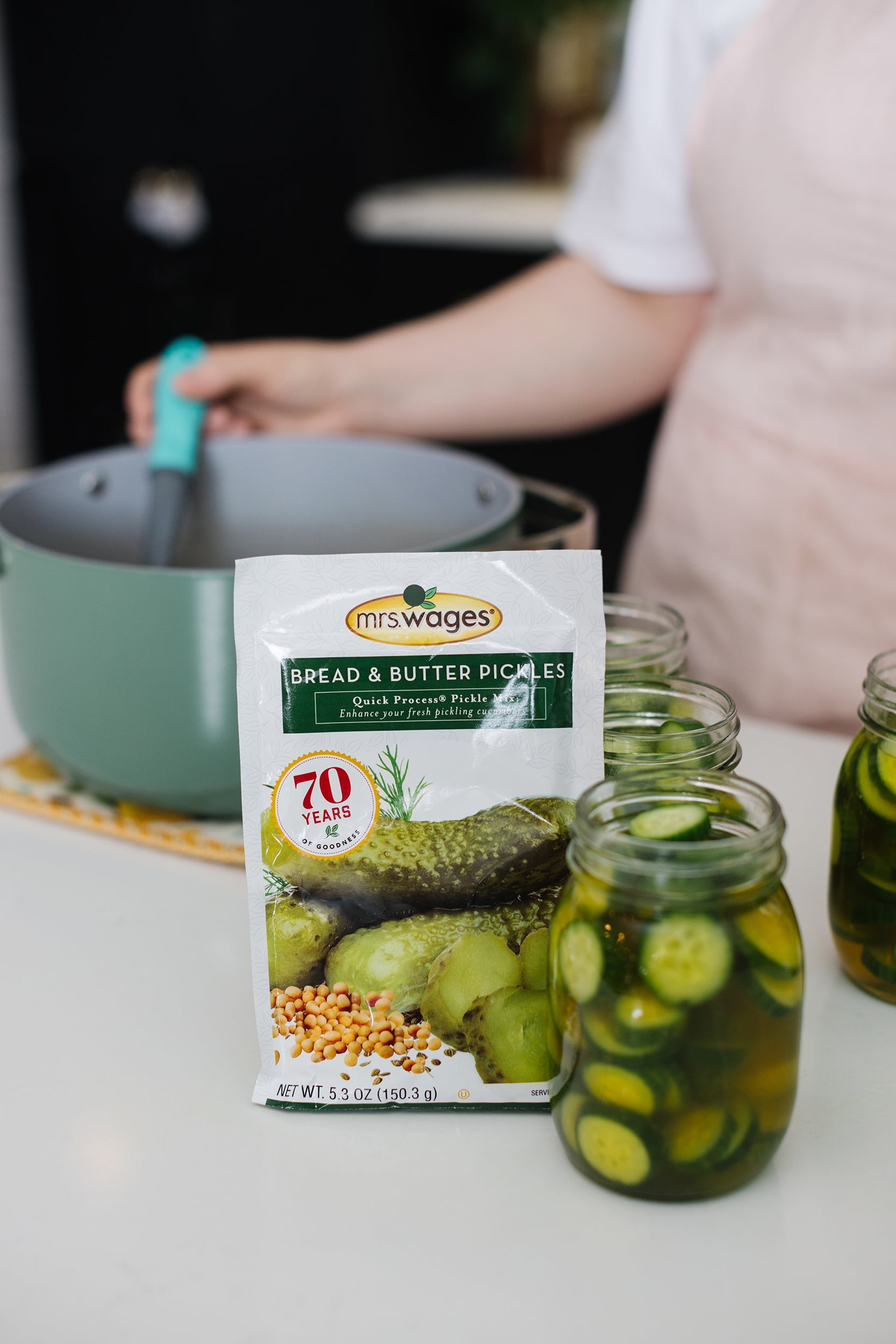 Mrs. Wages Quick Process Mix, Bread and Butter Pickles, 5.3 oz Granules ...
