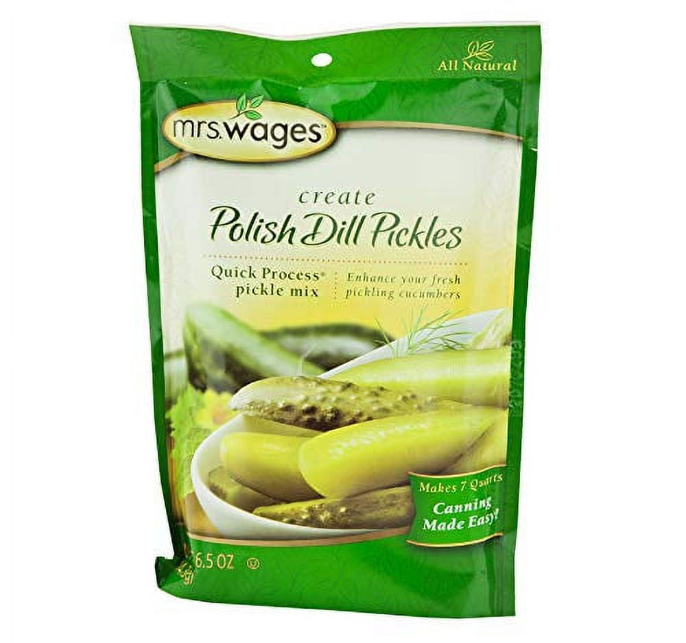 Mrs. Wages Quick Process Pickle Seasoning Mix- Two Packets (Polish Dill ...