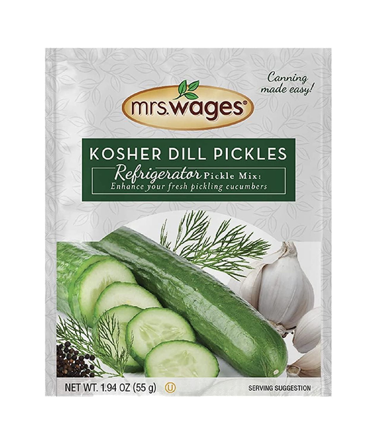 Mrs. Wages Refrigerator Kosher KEF28 Dill Pickle Seasoning Mix, 1.94 Oz ...