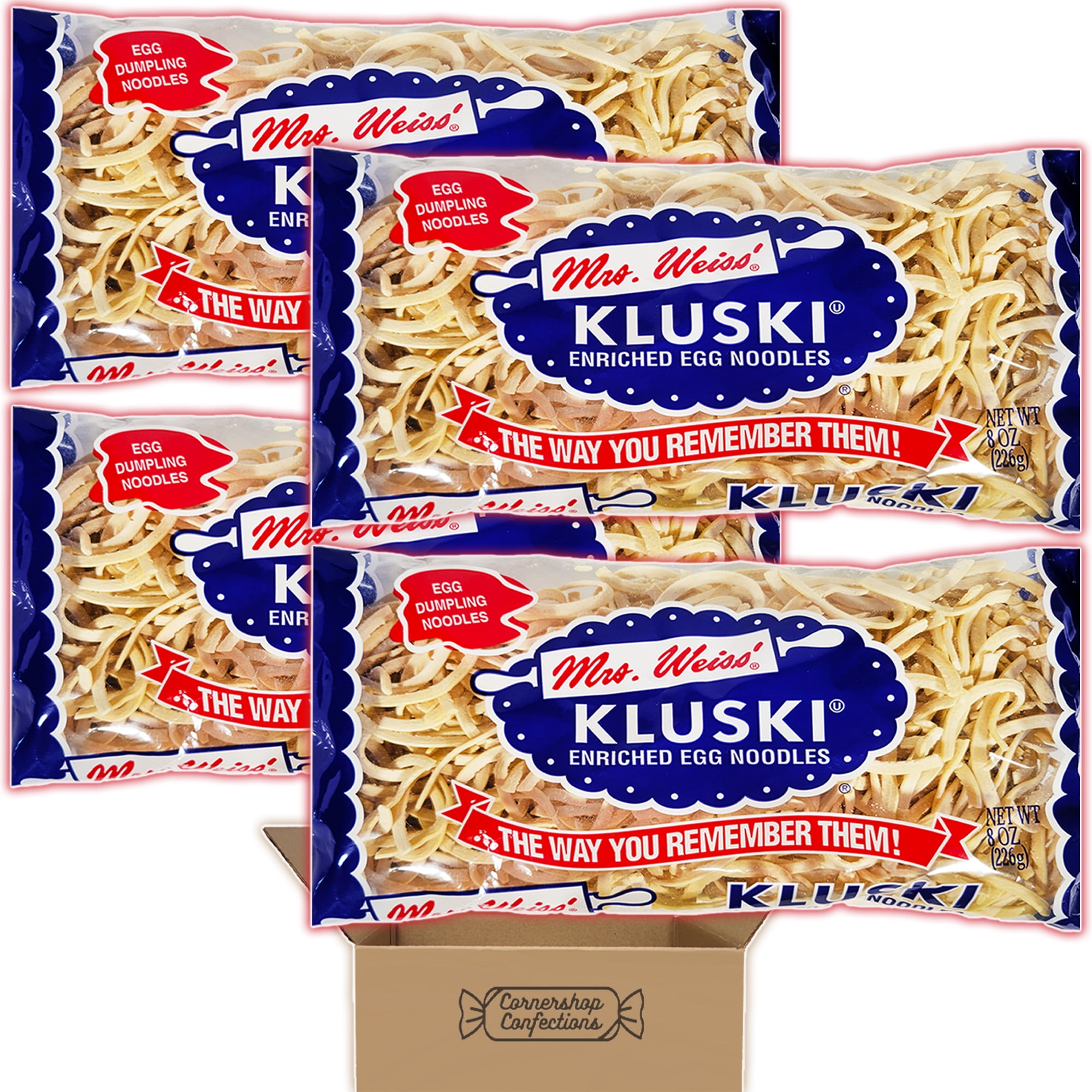 Mrs. Weiss' Kluski Enriched Egg Noodles Bundle Pack - 4 Individually ...