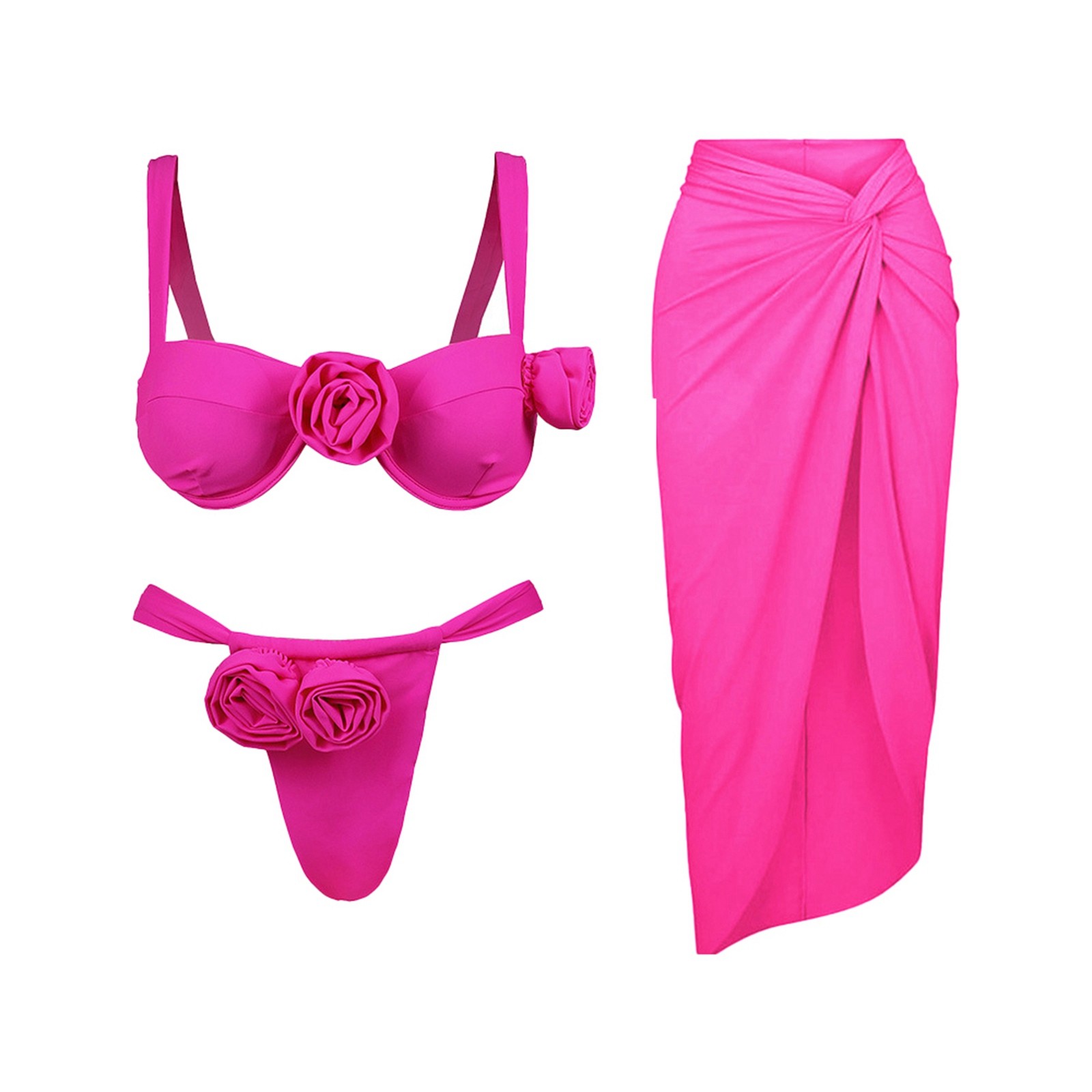 Ms Bikini Suit Floral Print Bikini Bind Swimsuit Bathing Suits for ...