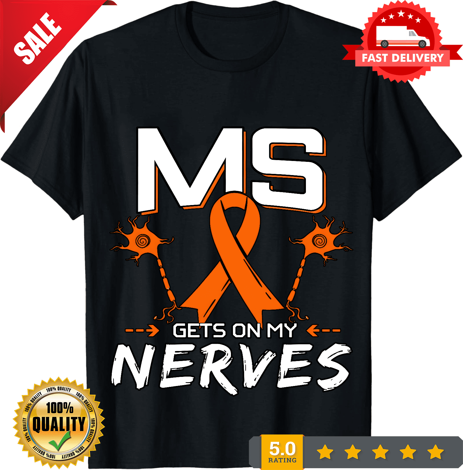 Ms Gets On My Nerves Multiple Sclerosis Awareness Survivor Multiple ...