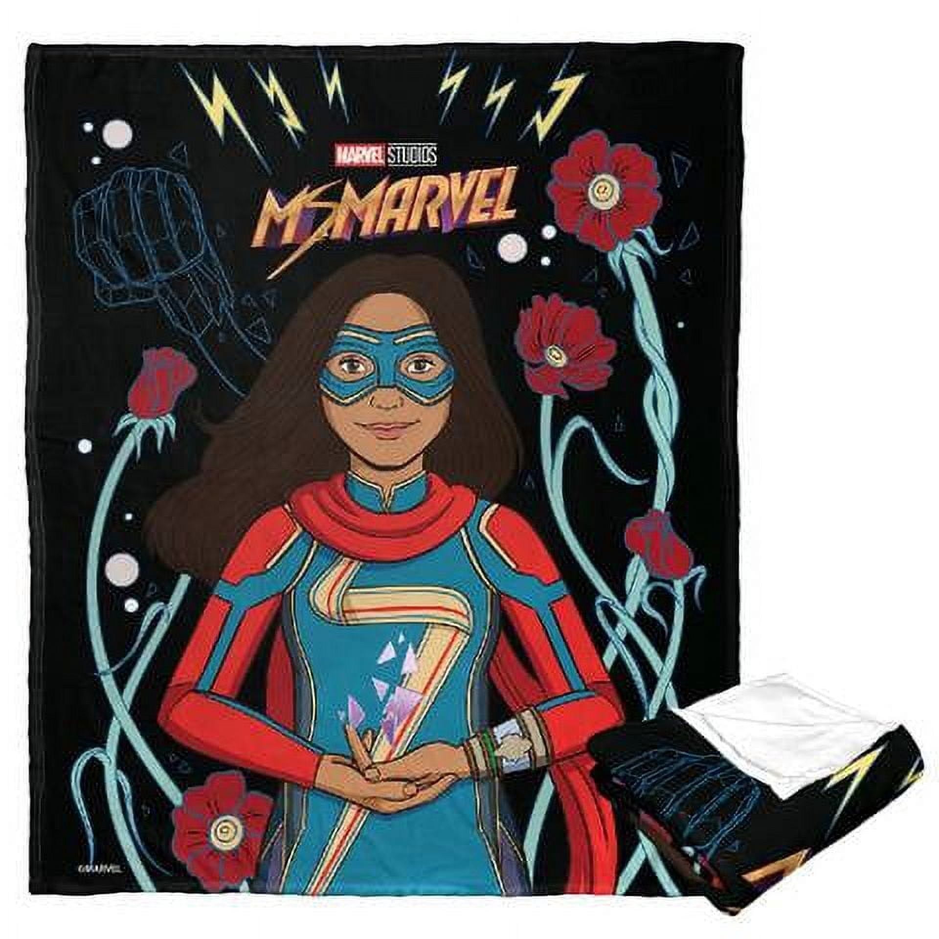 Ms. Marvel Cartoon Kamala Marvel Kids Silk Touch Throw Blanket, 50 x 60 ...