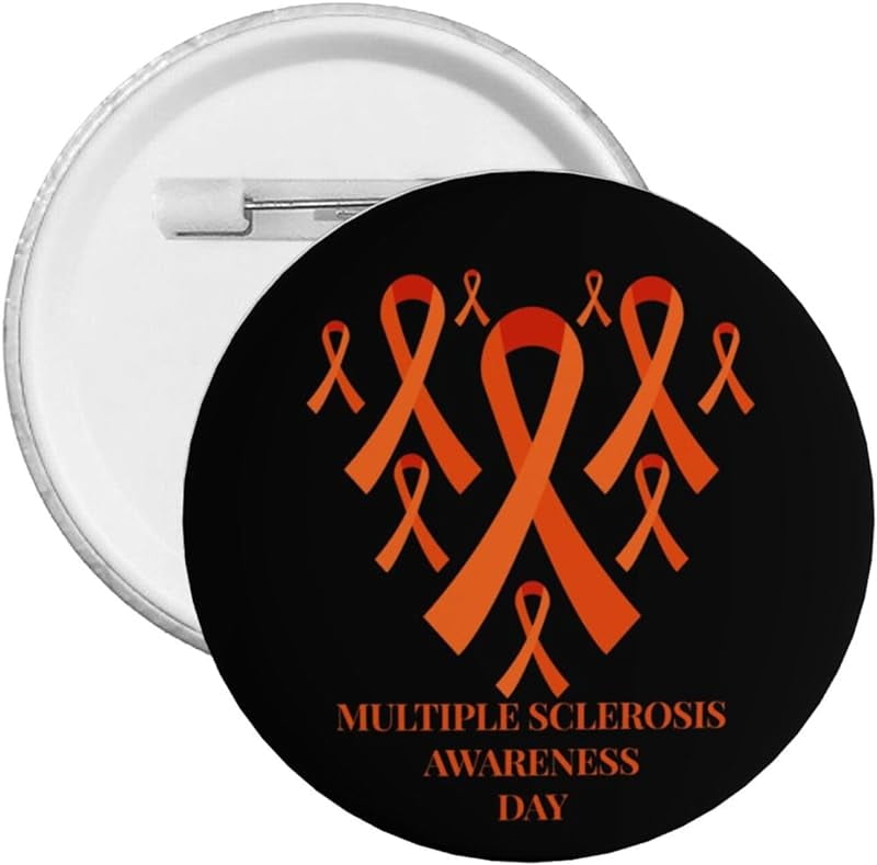 Ms Multiple Sclerosis Awareness Buttons-Decorate Round Badges With Pins ...