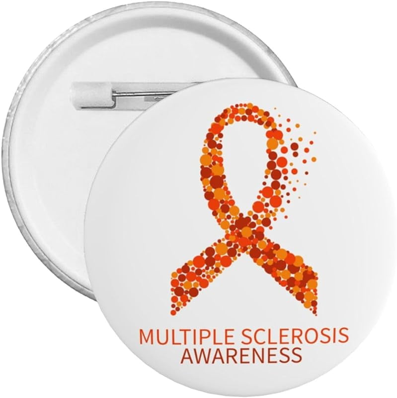 Ms Multiple Sclerosis Awareness Buttons-Decorate Round Badges With Pins ... Ms Multiple Sclerosis Awareness Buttons-Decorate Round Badges With Pins ...