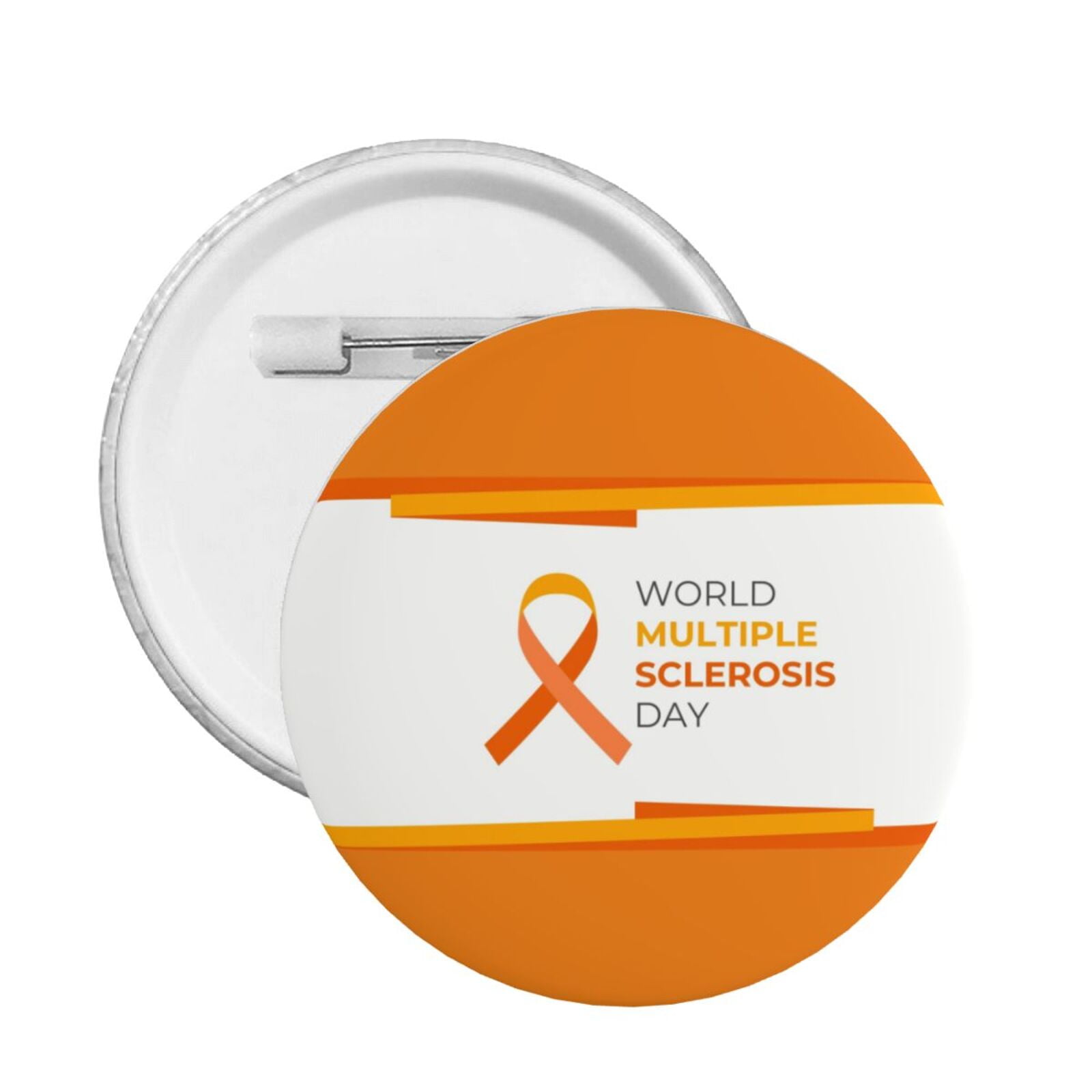 Ms Multiple Sclerosis Awareness Circular Button Fashion Badge ...