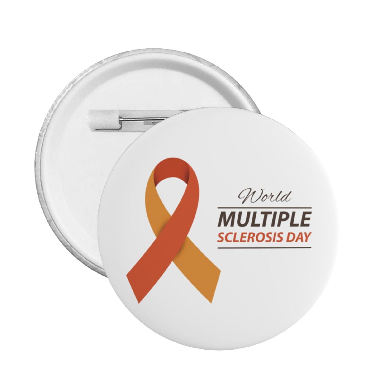 Ms Multiple Sclerosis Awareness Circular Button Fashion Badge ...