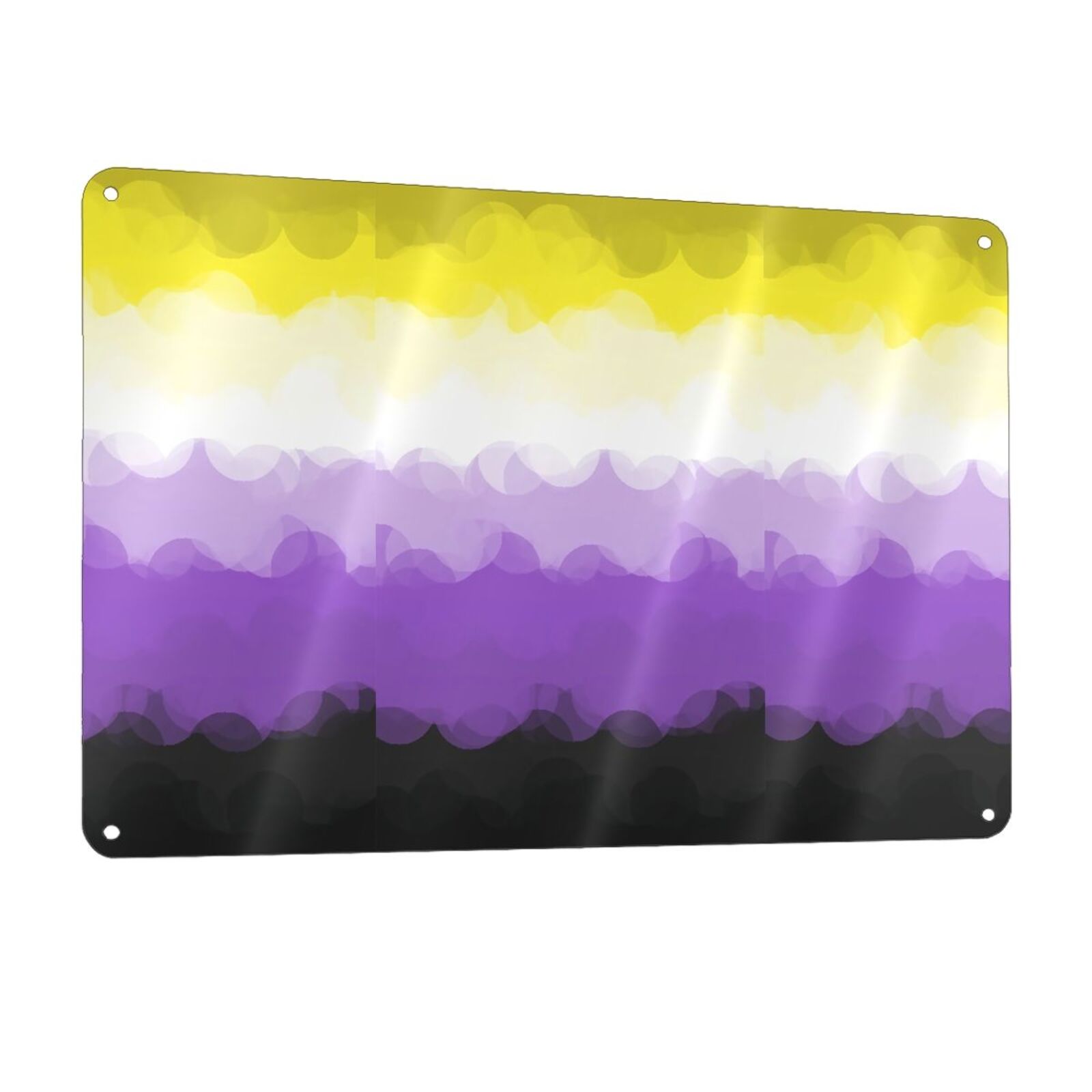 Lgbtq Nonbinary Pride Sign 12x8in Indoor Outdoor Metal Information For ...