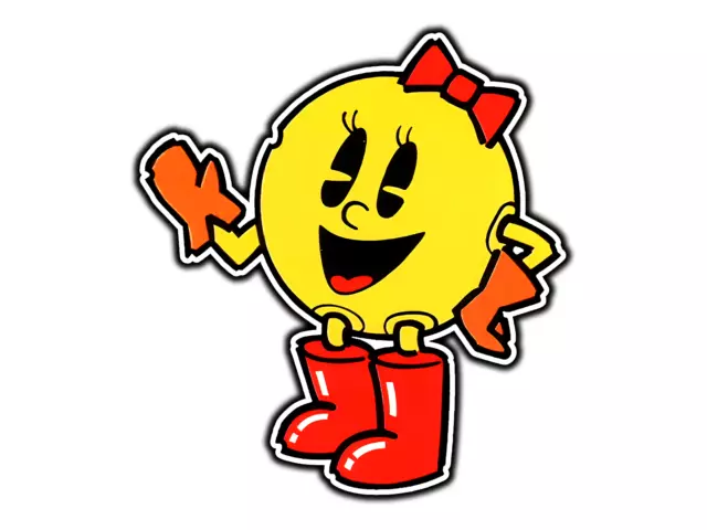 Ms. Pac Man Waterproof Sticker Phone Decal Water Bottle Stickers Car ...