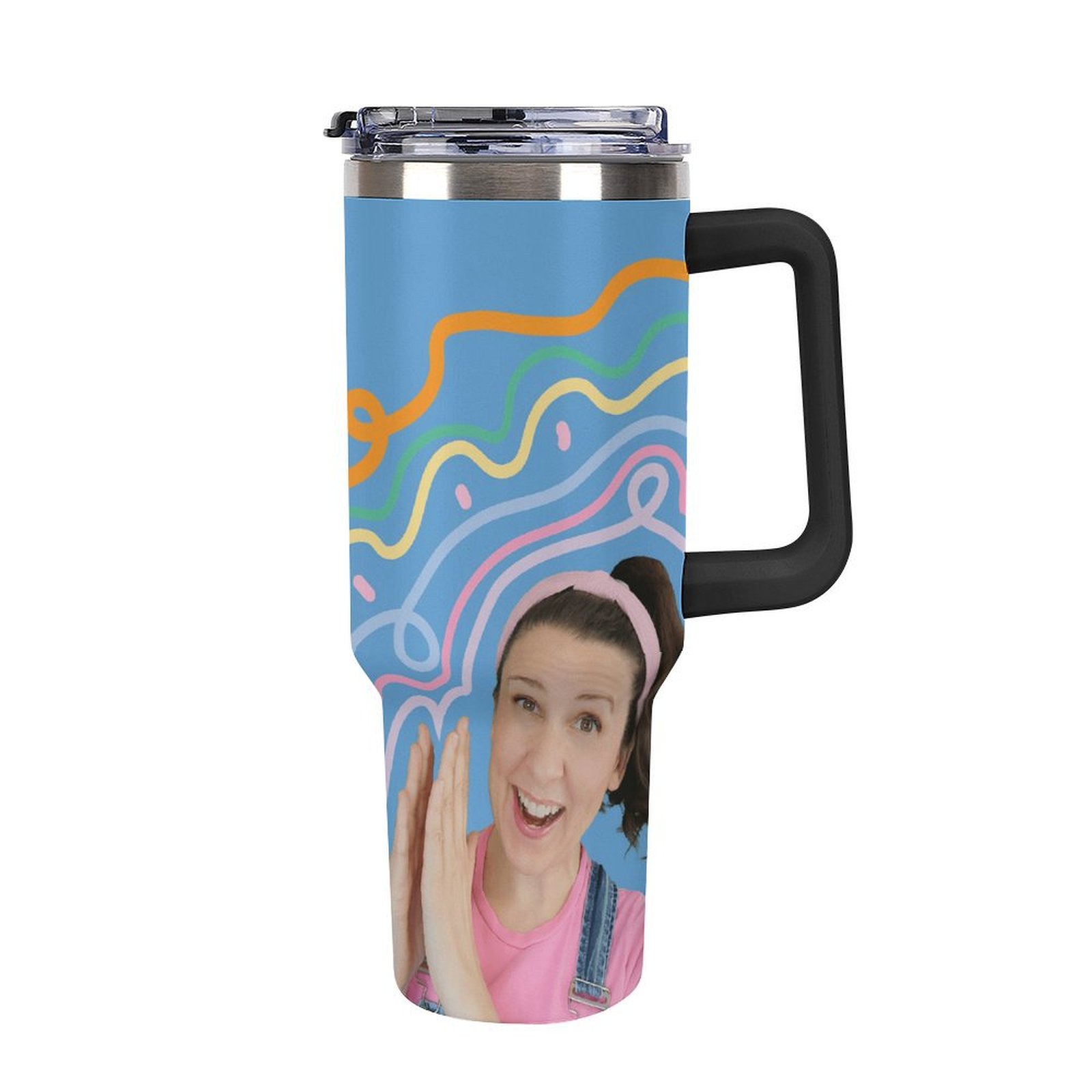 Ms. Rachel Car Cup Stainless Steel Thermos Cup with Handle 40oz ...