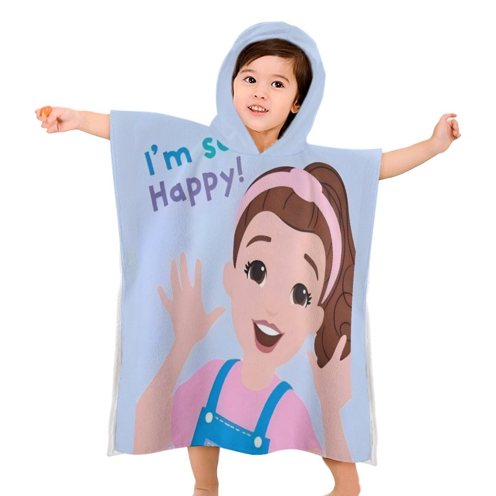 Ms. Rachel Cartoon Children's bath and beach soft cotton hooded terry ...
