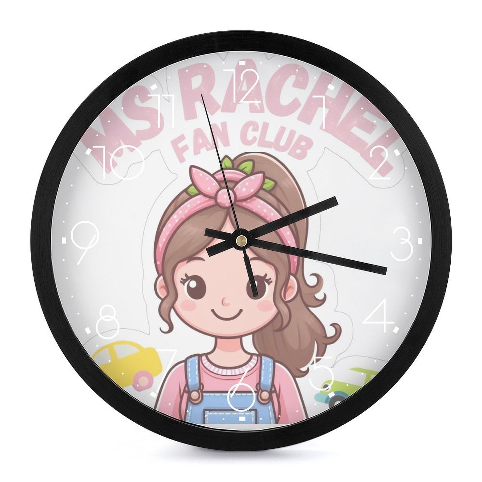 Ms. Rachel Cartoon Round wall clocks battery operated decorative ...