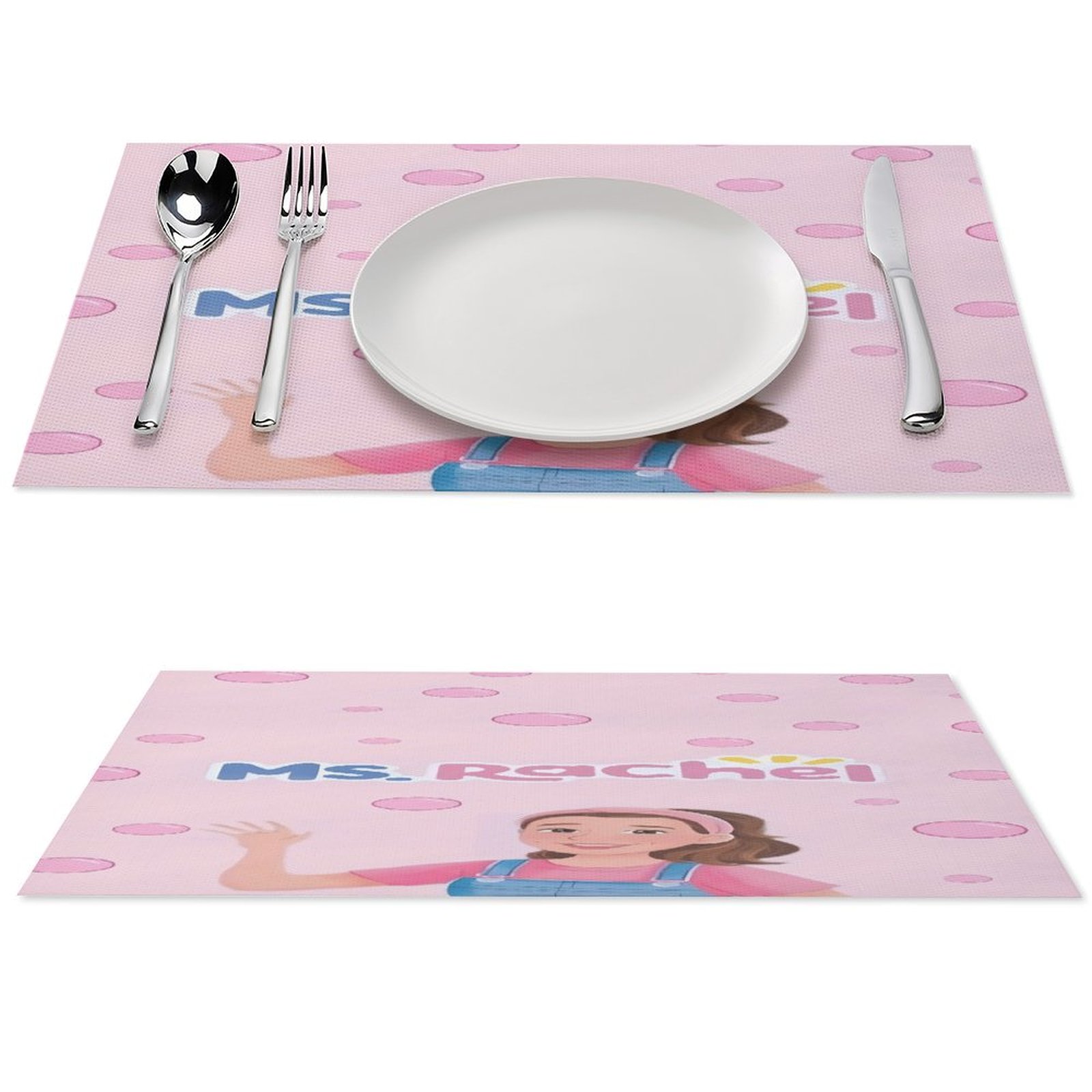 Ms. Rachel Cute cartoon table mat non-slip heat-resistant washable 4 ...