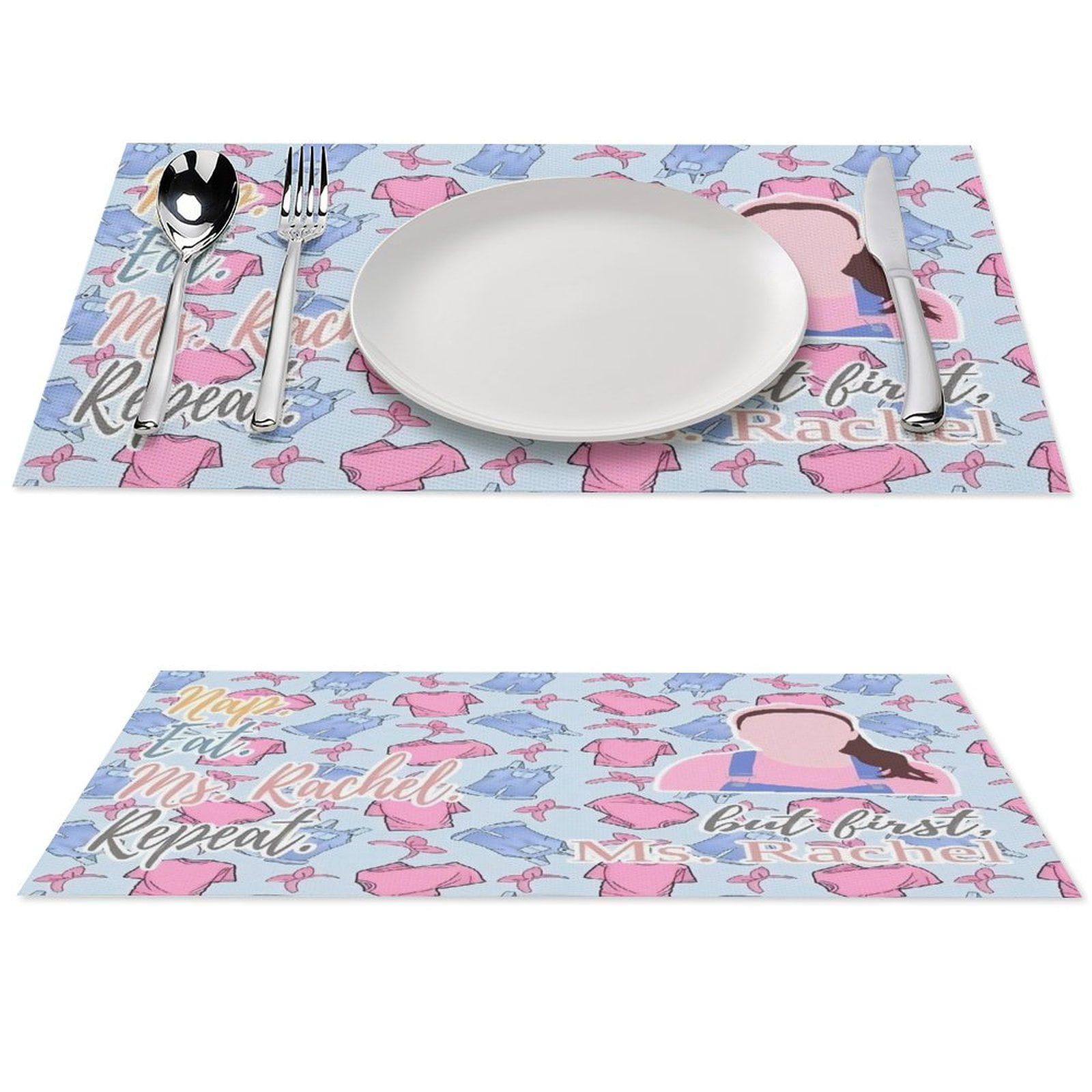 Ms. Rachel Cute cartoon table mat non-slip heat-resistant washable 6 ...
