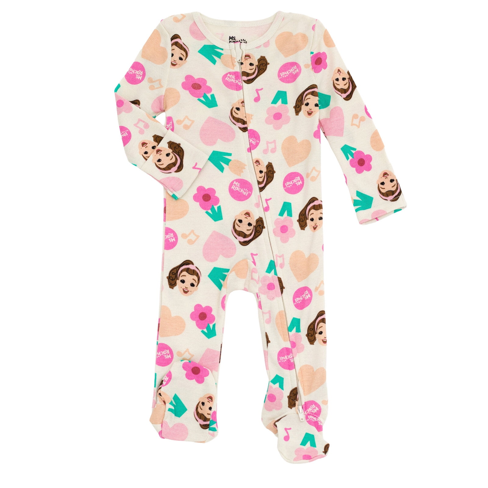 Ms. Rachel Floral Zip Up Sleep N' Play Coverall Newborn to Infant ...