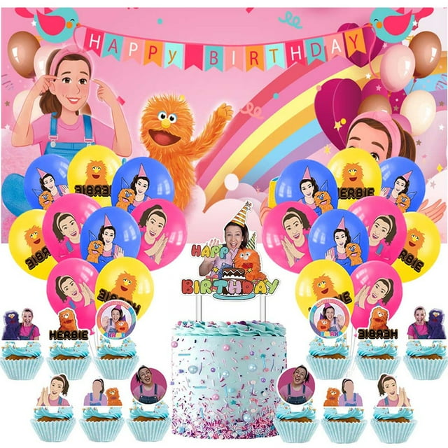 Ms Rachel Party Decorations Set Kit Balloons Birthday Decor Cake Topper ...