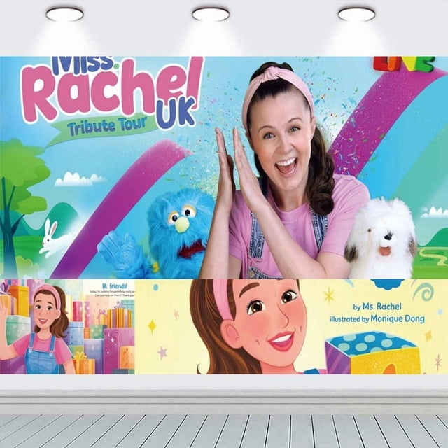 Ms Rachel Party Supplies Background Backdrop Taspestry Banner Poster ...