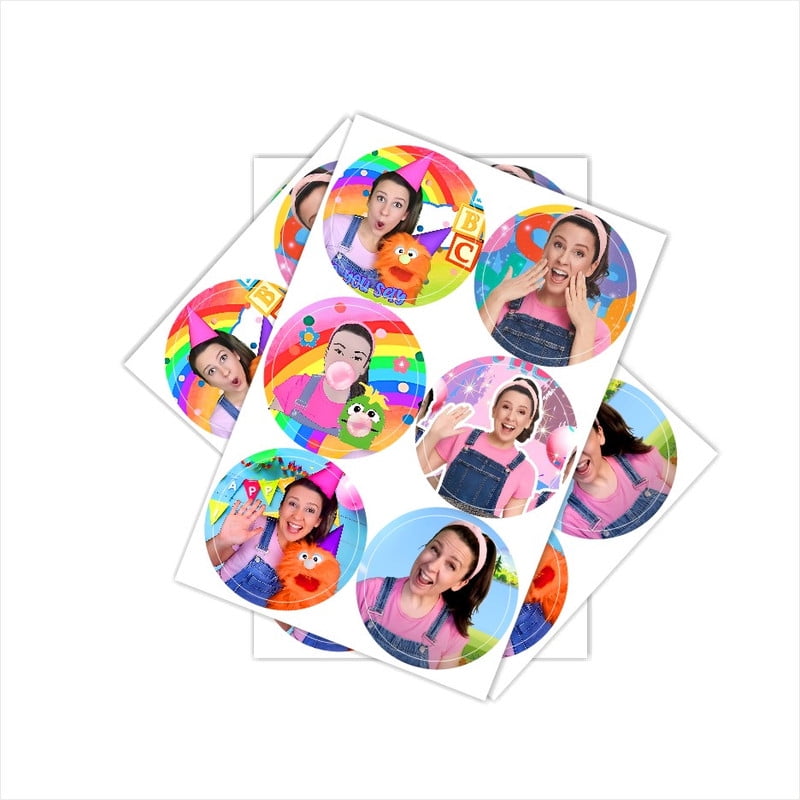 Ms Rachel Stickers Party Favors Labels Birthday Thank You Themed Round ...