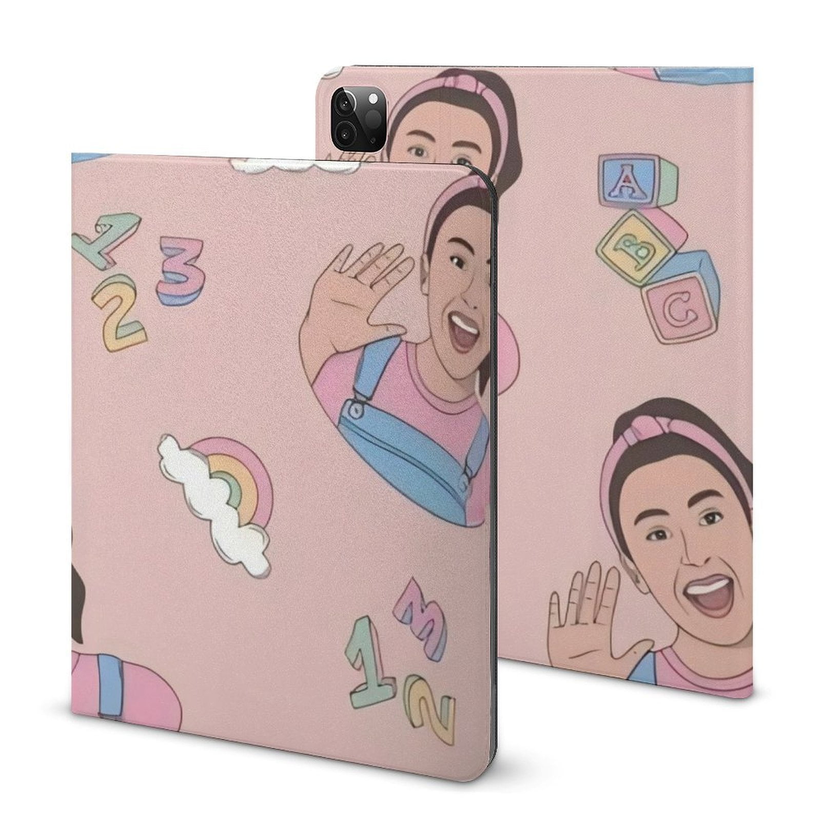 Ms. Rachel The ipad pen slot case thin folding Smart case Soft TPU back ...