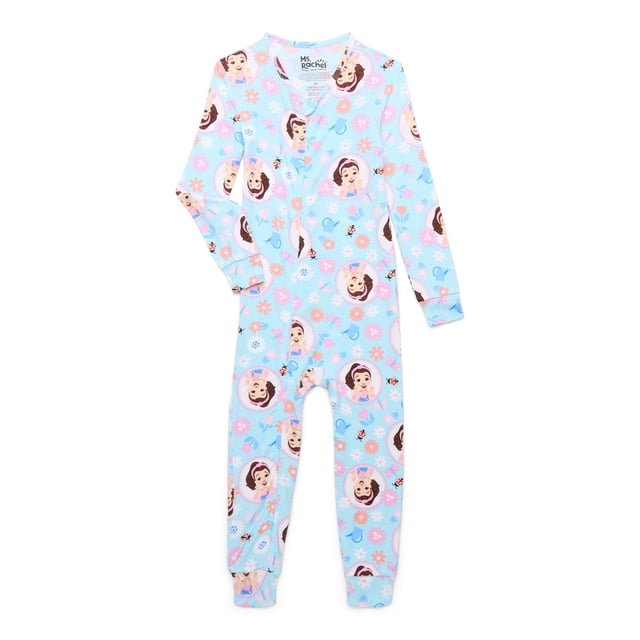 Ms. Rachel Toddler Girls' Print One-Piece Sleeper, Sizes 12M-5T ...