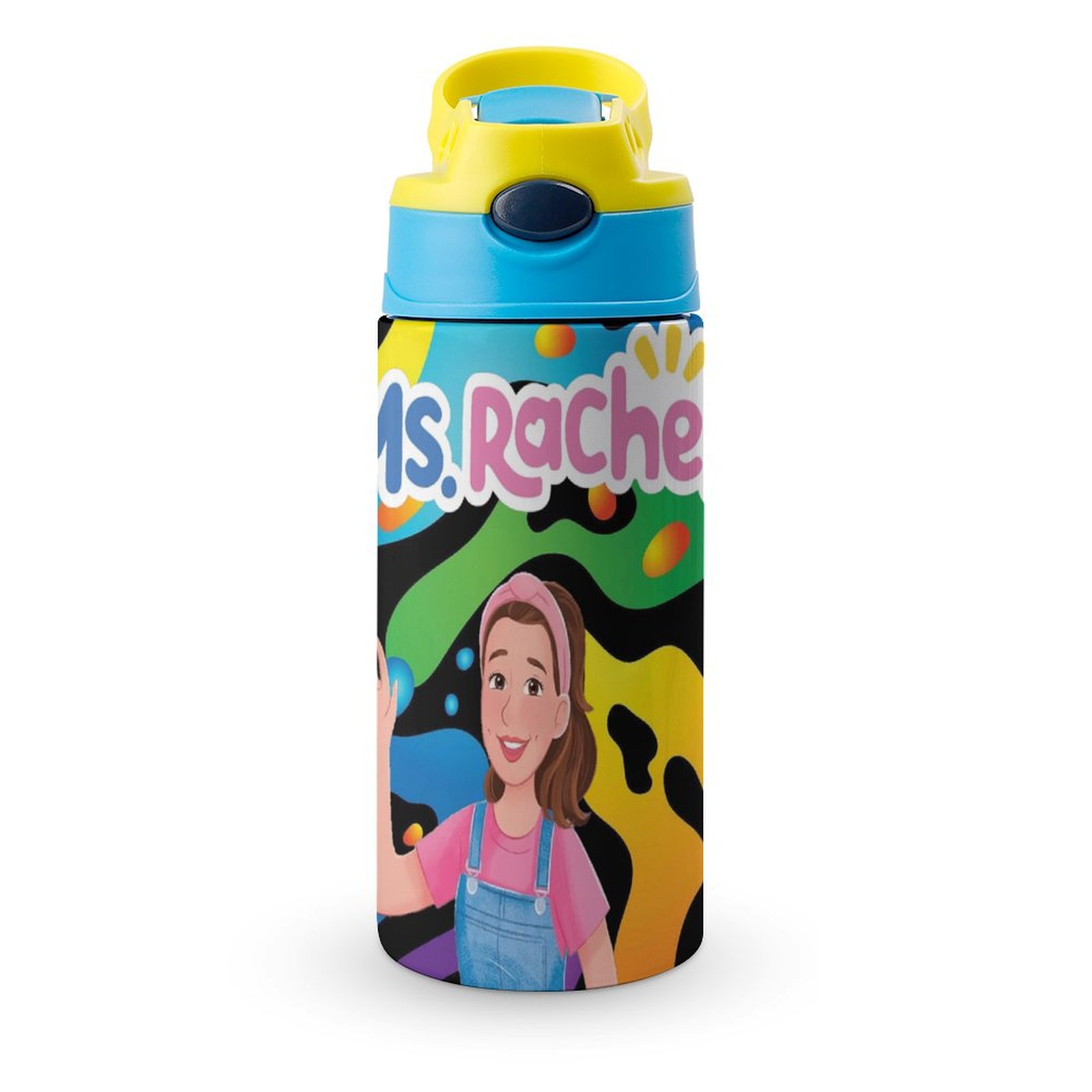 Ms Rachel Water Bottle with Straw Vacuum Insulated Stainless Steel ...