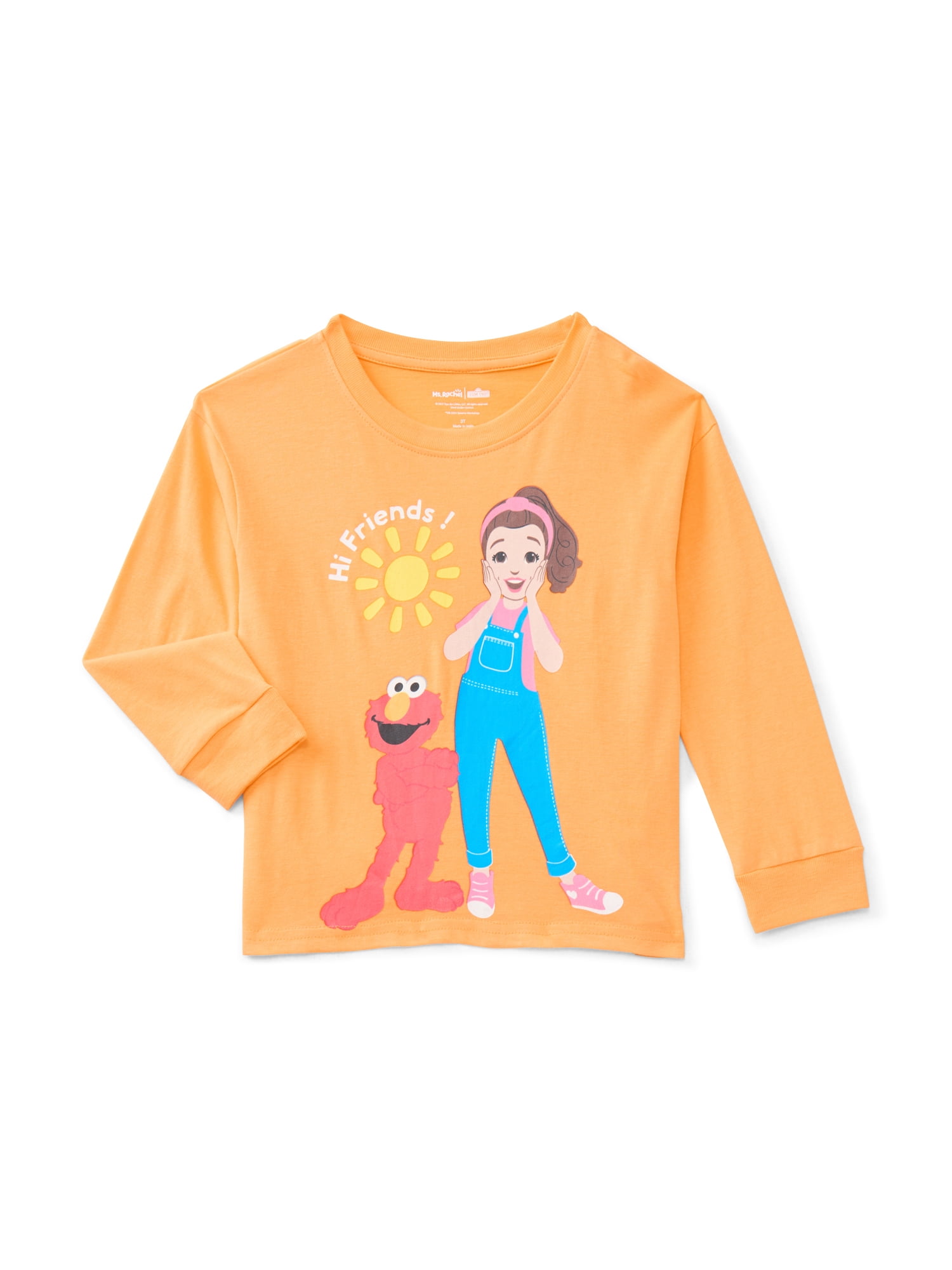 Ms. Rachel x Sesame Street Toddlers' Graphic Tee with Long Sleeves ...