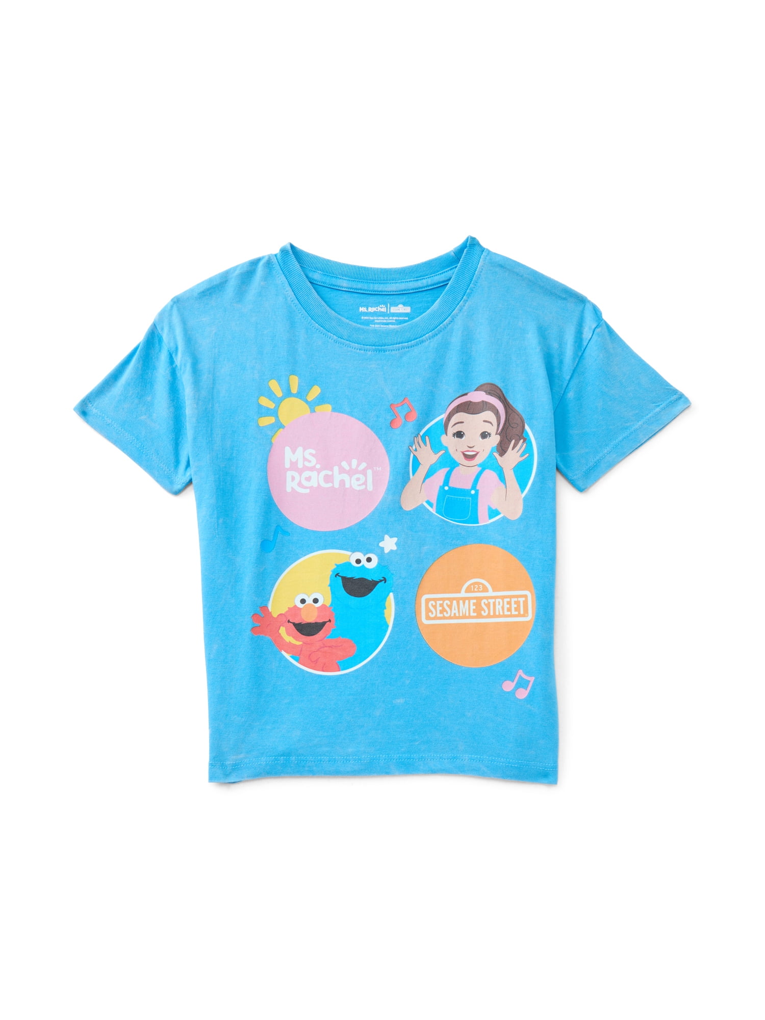 Ms. Rachel x Sesame Street Toddlers' Graphic Tee with Short Sleeves ...