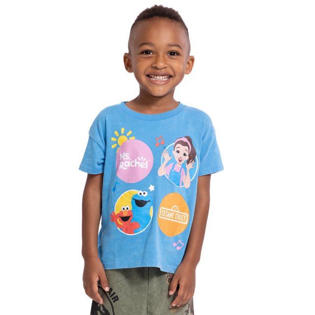 Ms. Rachel x Sesame Street Toddlers' Graphic Tee with Short Sleeves ...