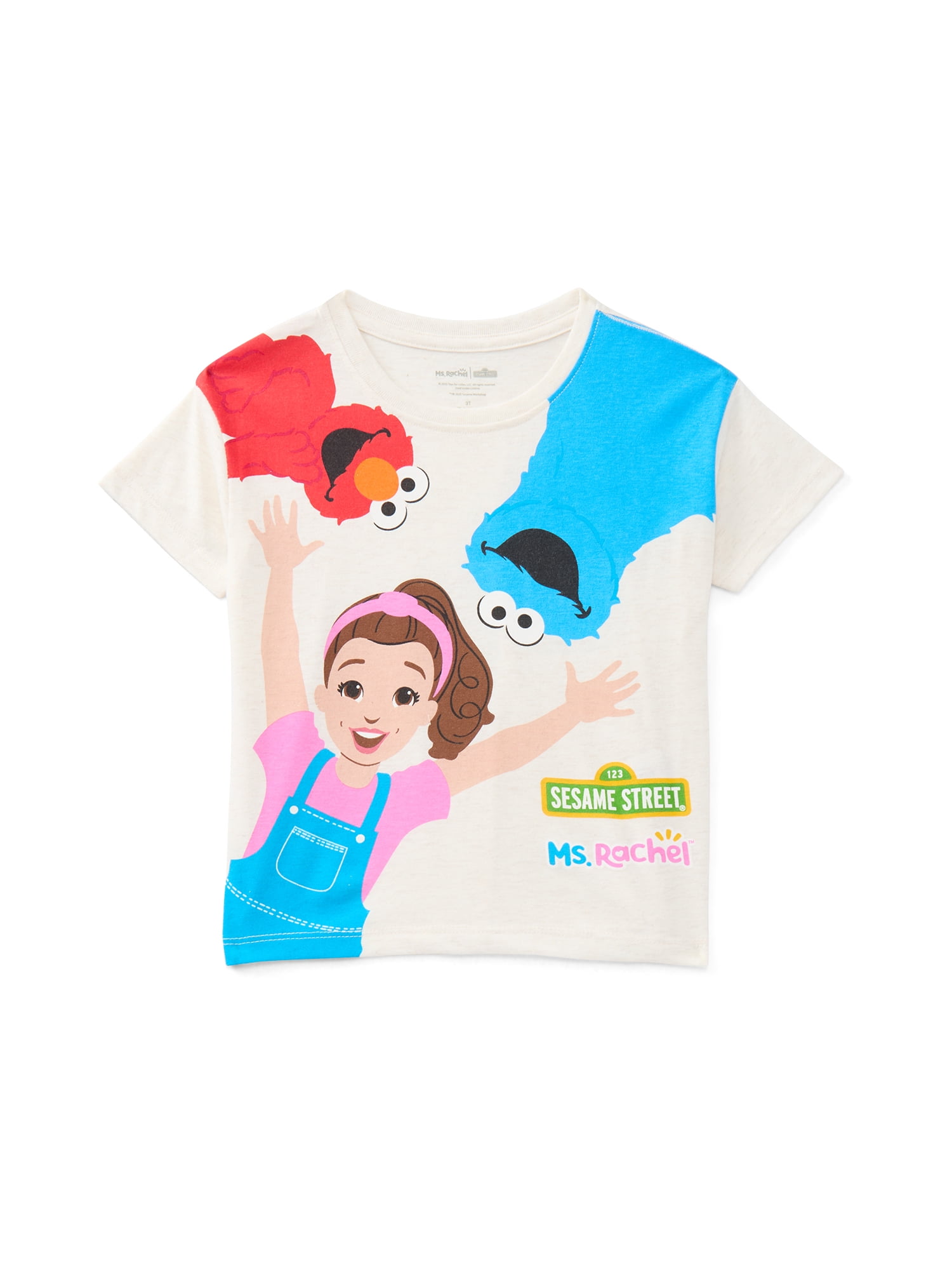 Ms. Rachel x Sesame Street Toddlers' Graphic Tee with Short Sleeves ...