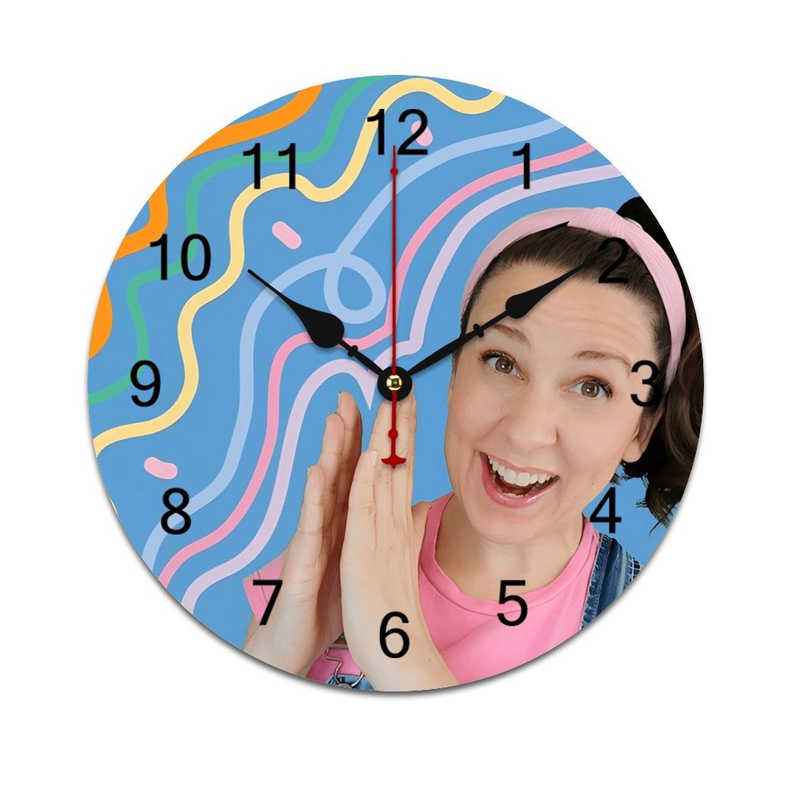 Ms. Rachel wall clocks battery operated decorative 30cm/11.8in ...