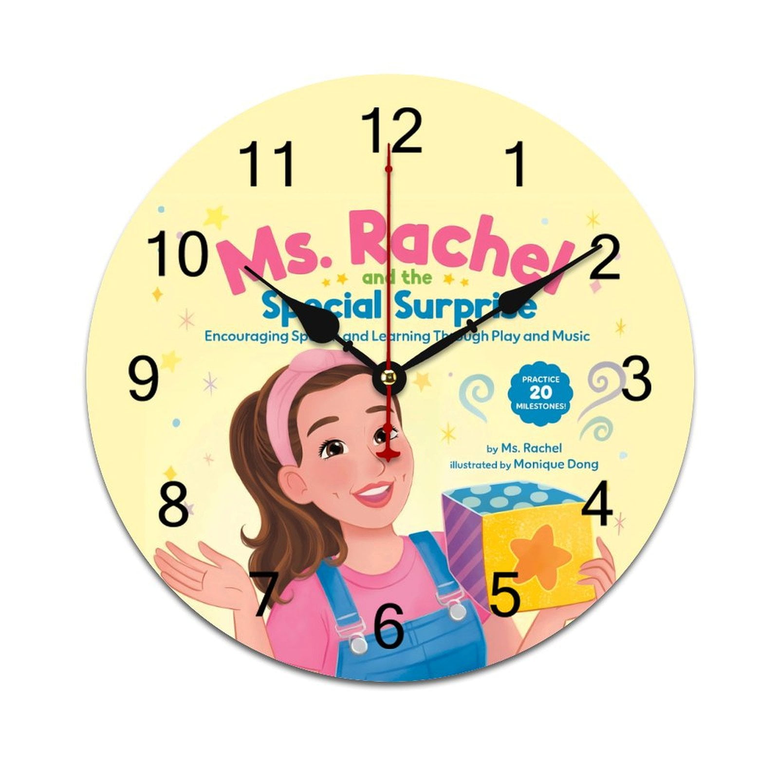 Ms. Rachel wall clocks battery operated decorative 30cm/11.8in ...