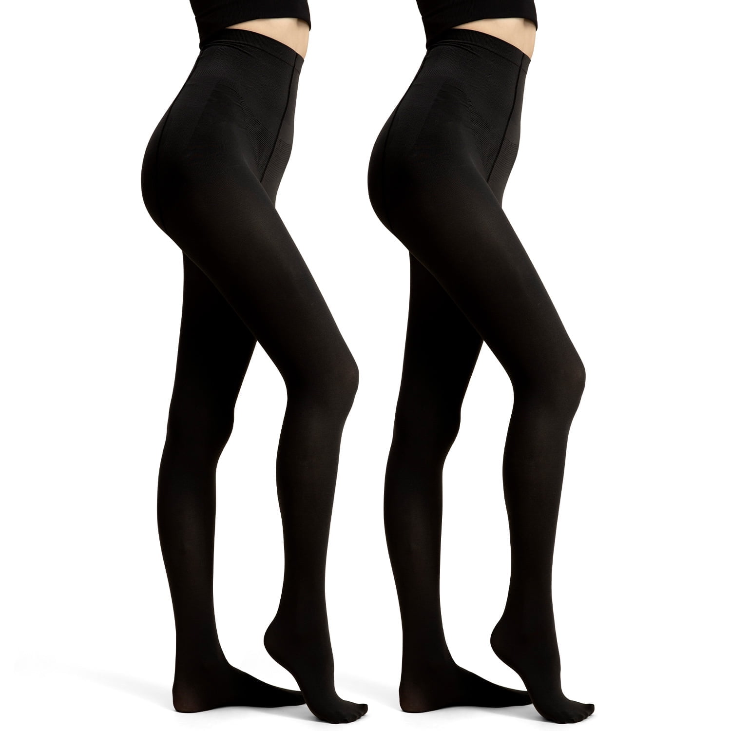Ms.Myland 2 Pairs Women's Tights Black 480D Opaque Soft Velvet Hight Waist Control Top - Walmart.com