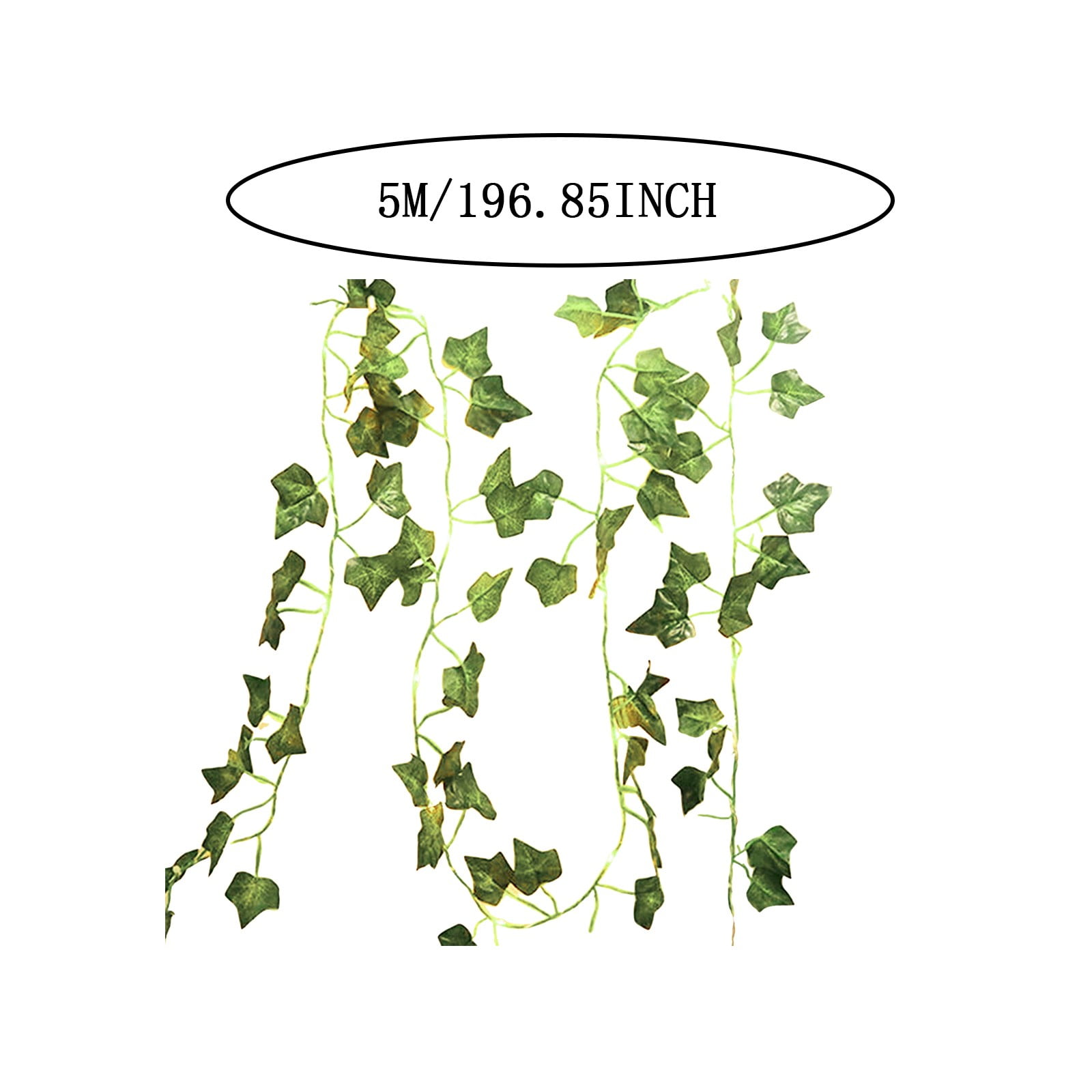 MsOrange Ivy Vines 16.4ft Artificial Ivy with 50 LED String Light Leaf ...