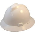 Msa 475369 v-Gard White Full-Brim Hard Hat With Fas-Trac iii Ratchet ...