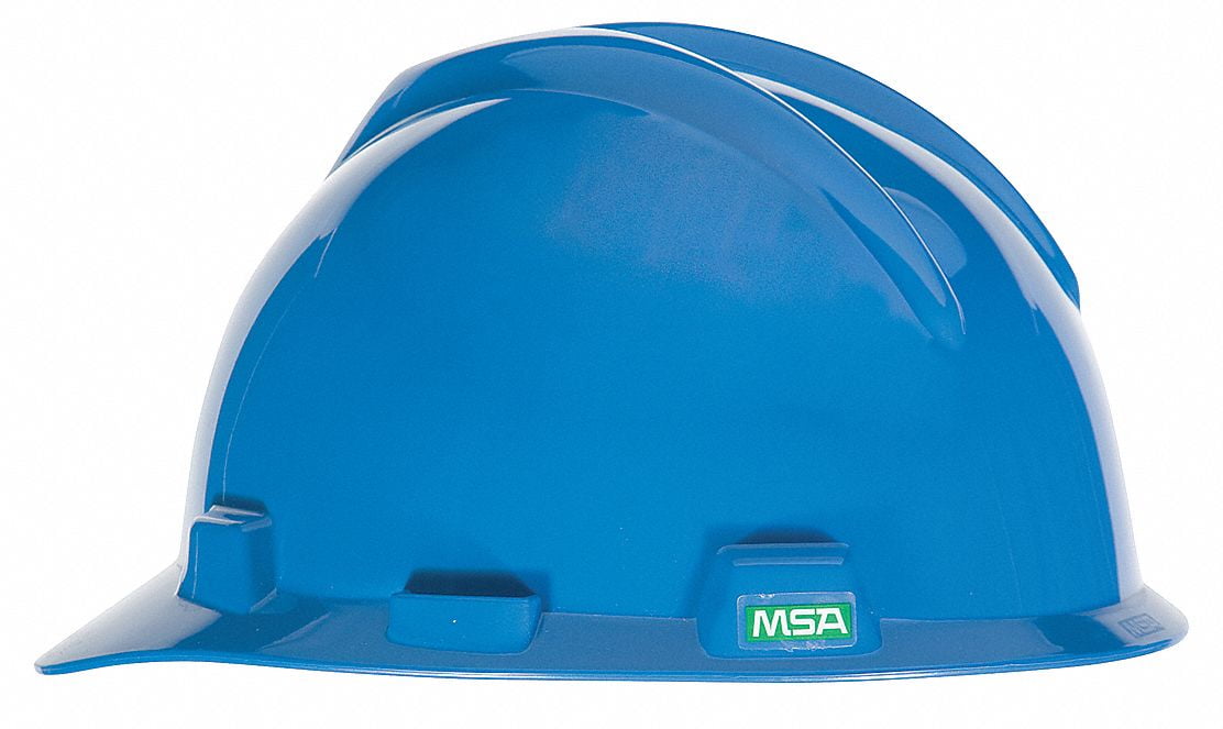 Msa Safety Hard Hat,Type 1, Class E,Pinlock,Blue 466355 - Walmart.com