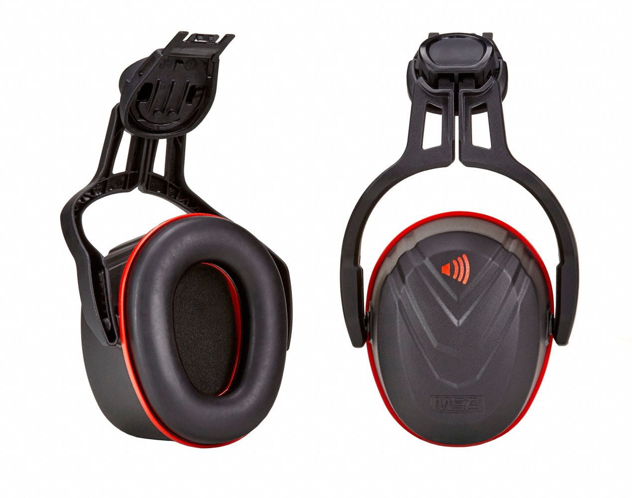 Msa Safety Helmet Mounted Earmuff,V-Gard,Red 10190358 - Walmart.com