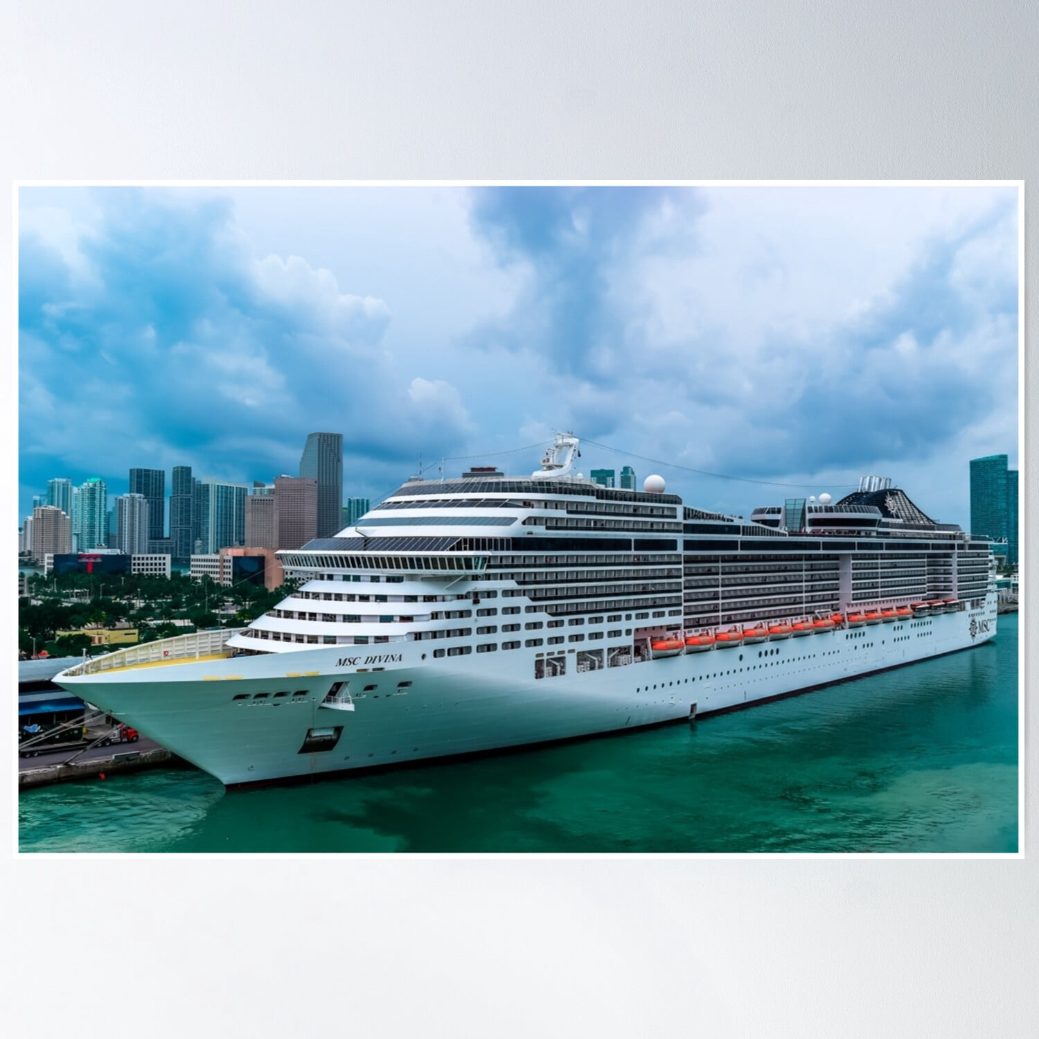 Msc Divina Cruise Ship Poster Wall Art, Modern Wall Decor, 24x36 ...