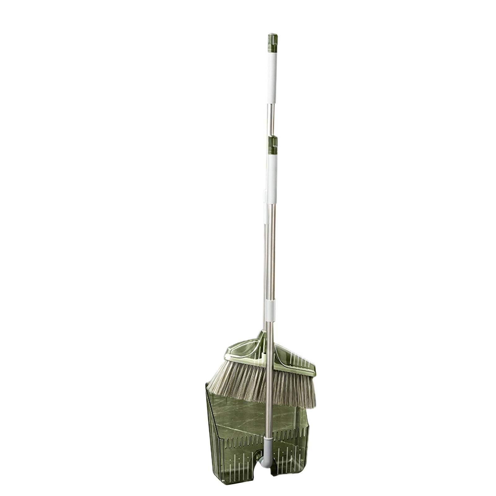 CASAFUN Brooms And Dustpan Set with Double-layer Scraper, Foldable ...