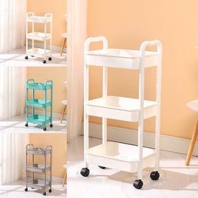 Untyo 5-Tier Slim Tall Shelf Storage Cart with Rolling Wheels, Small ...