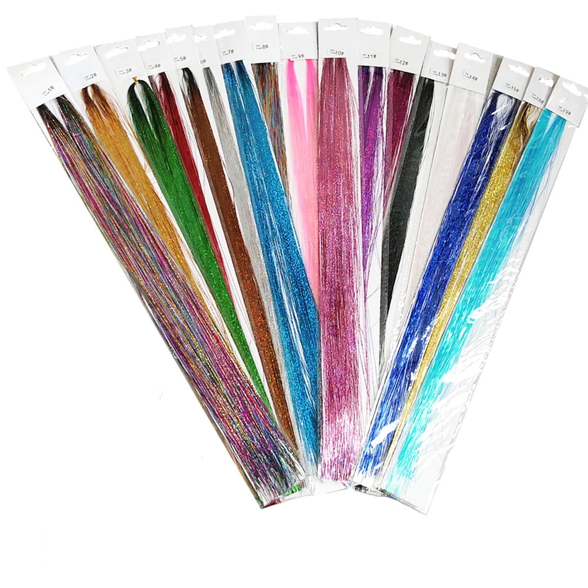 Msgweeeg Colorful Sequined Hair Strands for Weaving Parties Music ...