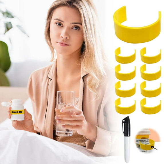 Msgweeeg Medication Bottle Label Kit Easy Drug Identification Removable ...