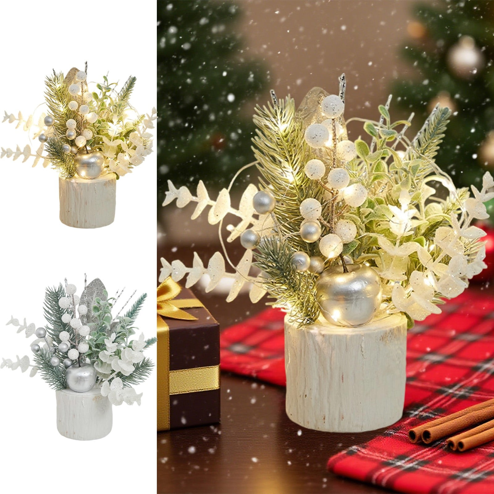 Msgweeeg White Christmas Ornaments Christmas Decorations for Tree ...