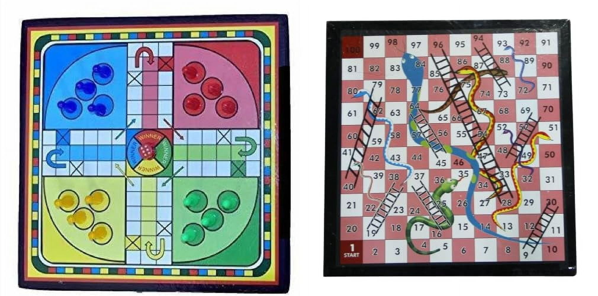 Msi 2 In 1 Ludo & Snakes & Ladder Board Games | Both Side Playing Board ...