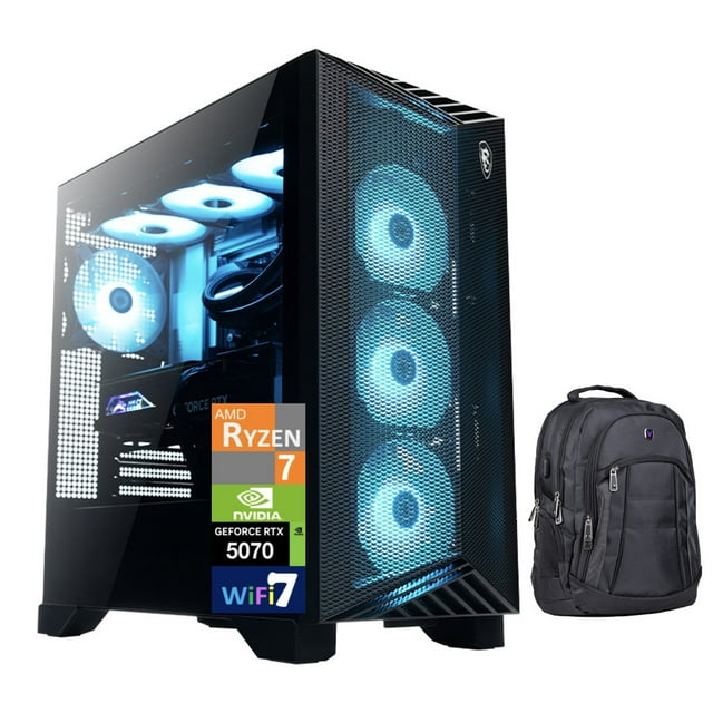 Msi Aegis AI Gaming Desktop PC (AMD Ryzen 7 9700X, GeForce RTX 5070 ...