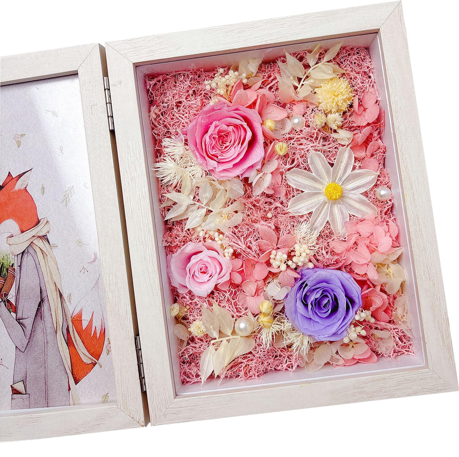 Mstorxxin 5x7 Inch Preserved Flower Shadow Box Frame with Replaceable ...